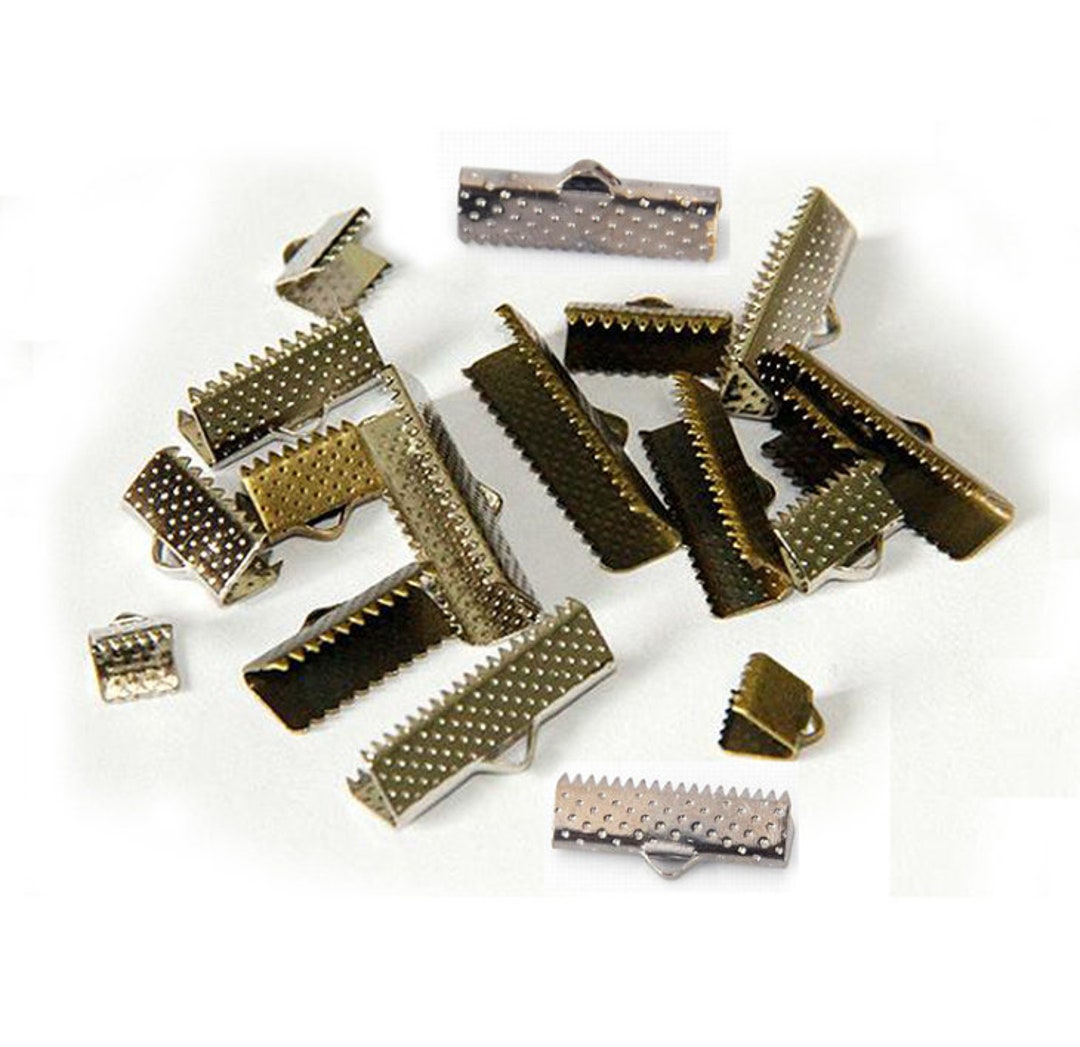 100pcs 8mm Fastner Long Teeth Flat Cord Clasp Finding Charm,diy ...