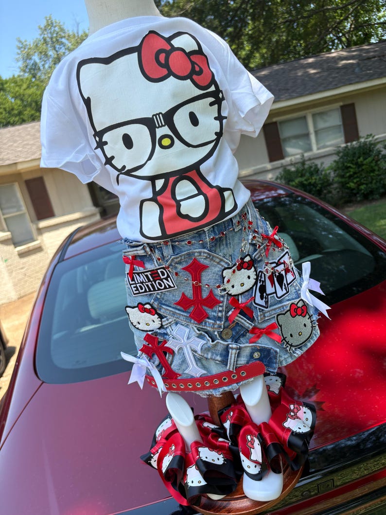 HELLO JUNK SKIRT & Shirt - Etsy