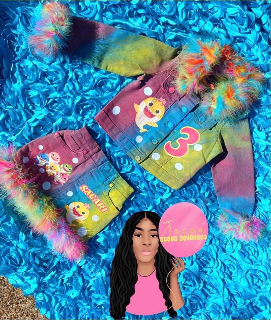 Baby Shark Girl Jean Jacket & Skirt - Etsy