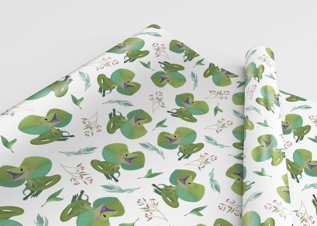 Frill Neck Lizard Seamless Pattern, Aussie Animal Print (digital ...