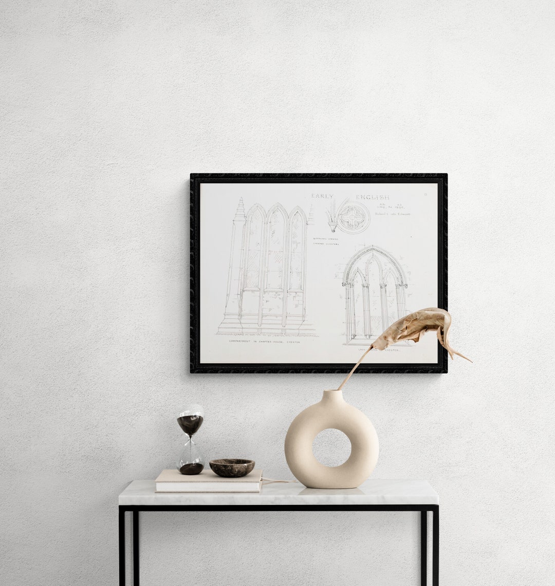 Architectural Drawing Quatrefoil Opening Chester Cloisters - Studies ...