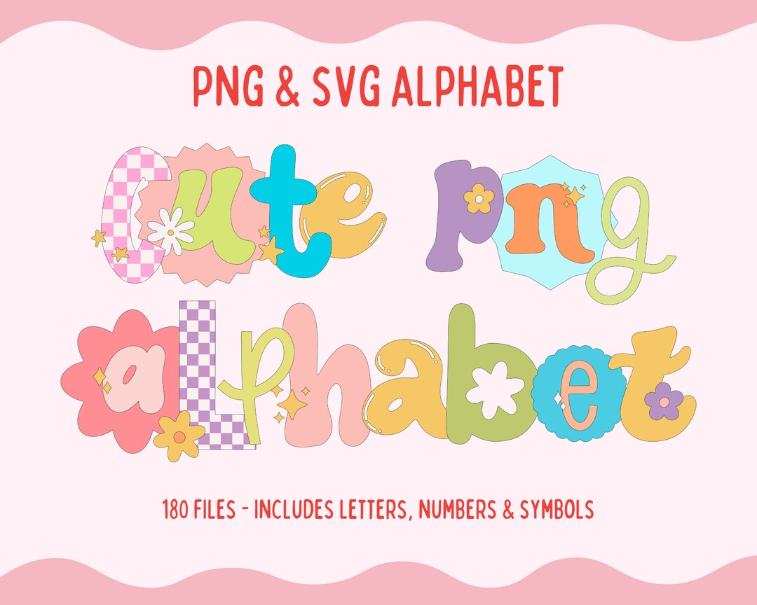 Cute Alphabet Clip Art Alphabet PNG Set - Etsy UK