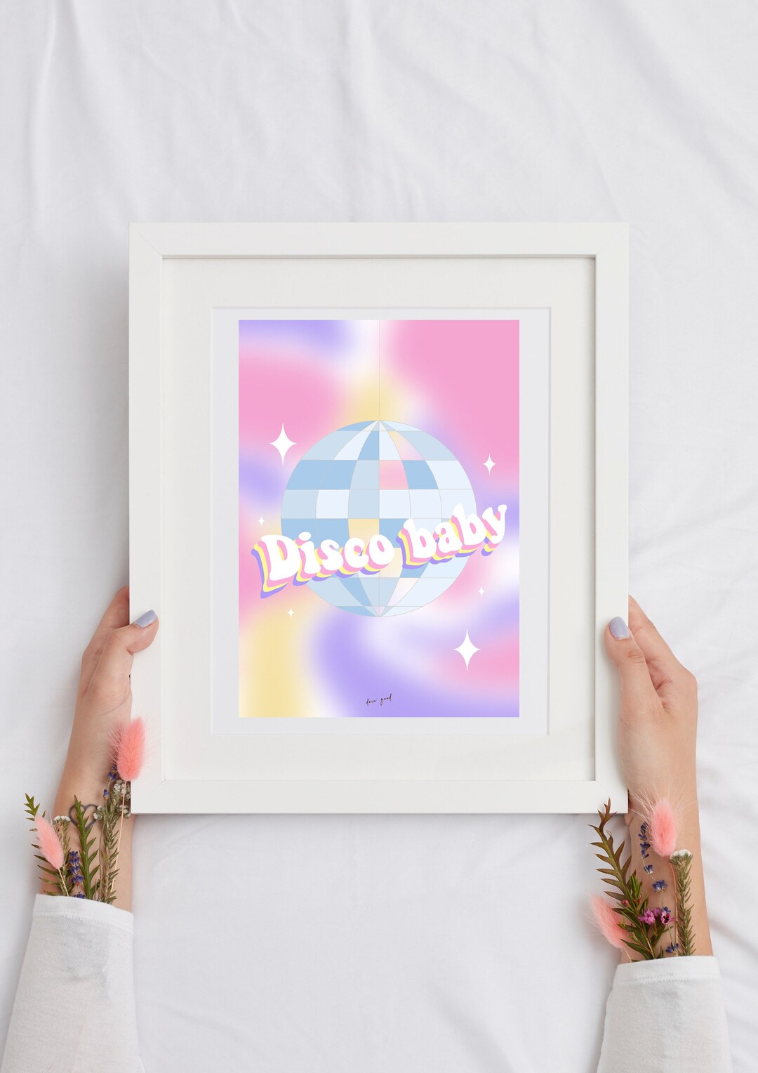 Disco Baby Digital Print - Etsy