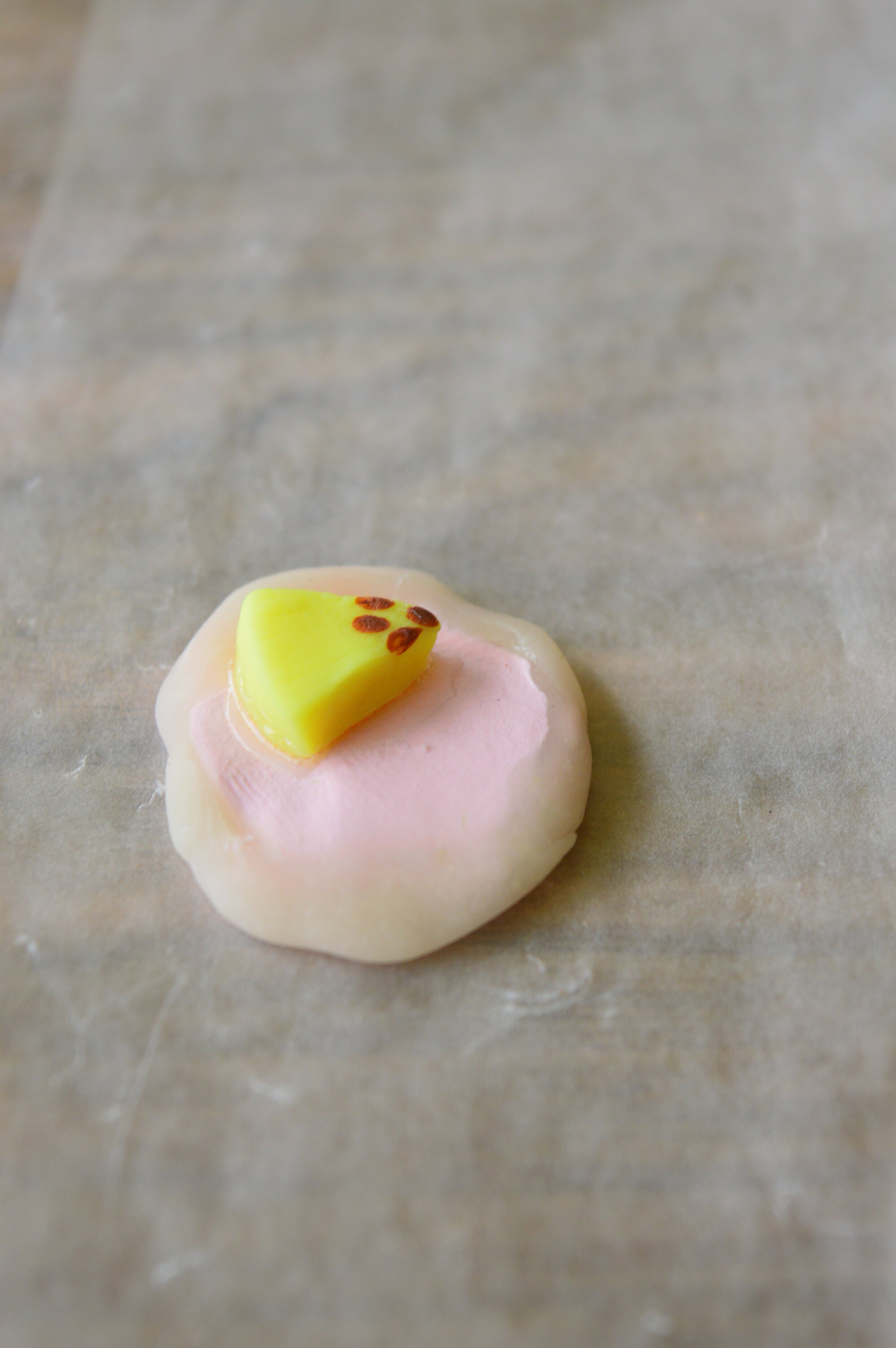 Miniatures 1:6 Slice of Ham with pineapple chunk.Barbie foodDoll ...