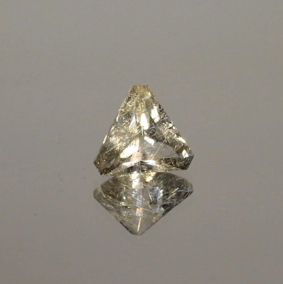 Natural Rutile Quartz Corner Cut Triangle Precision Faceted - Etsy