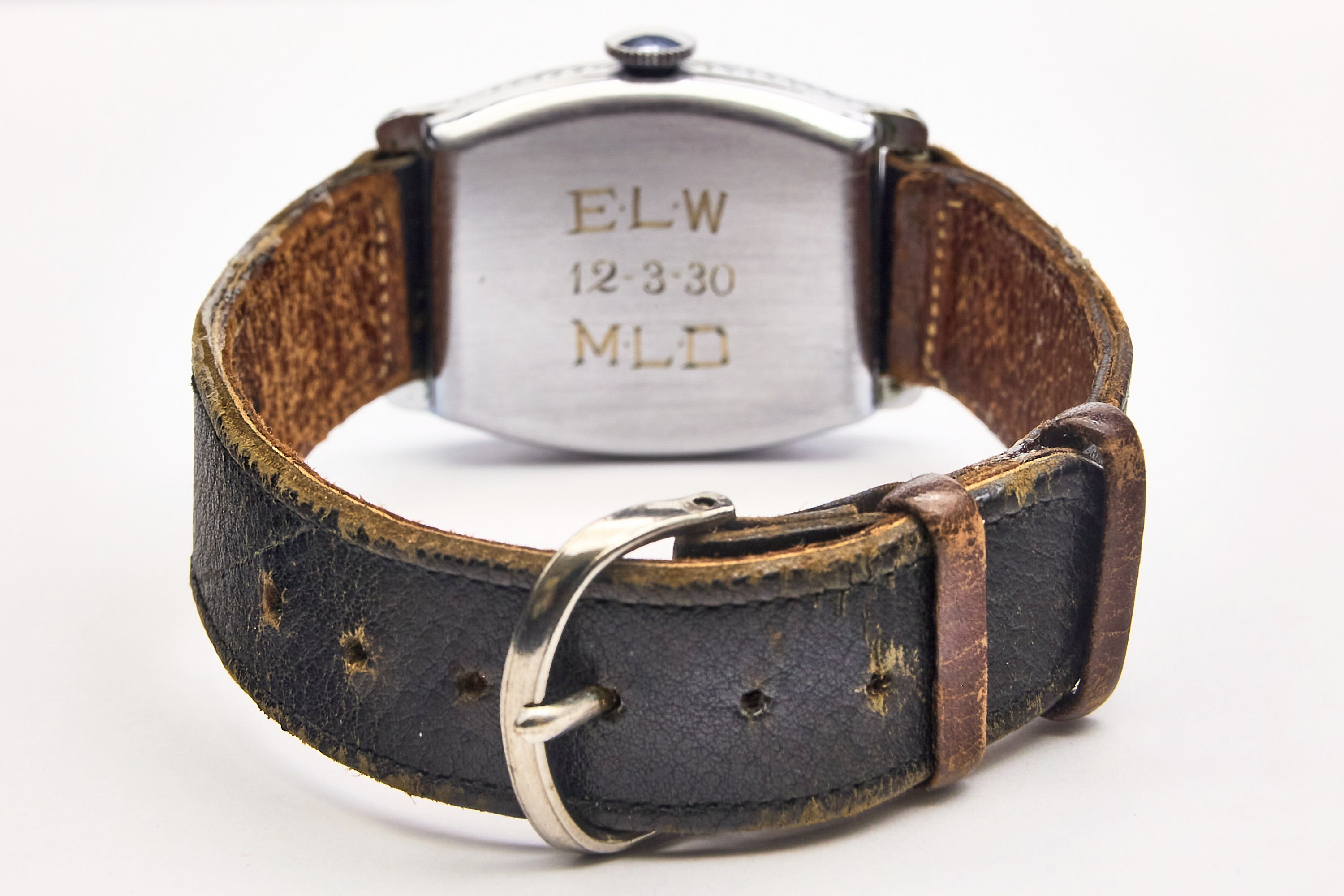 Vintage 1929 Bulova Governor Men's Tonneau Watch • 10k White Gold ...