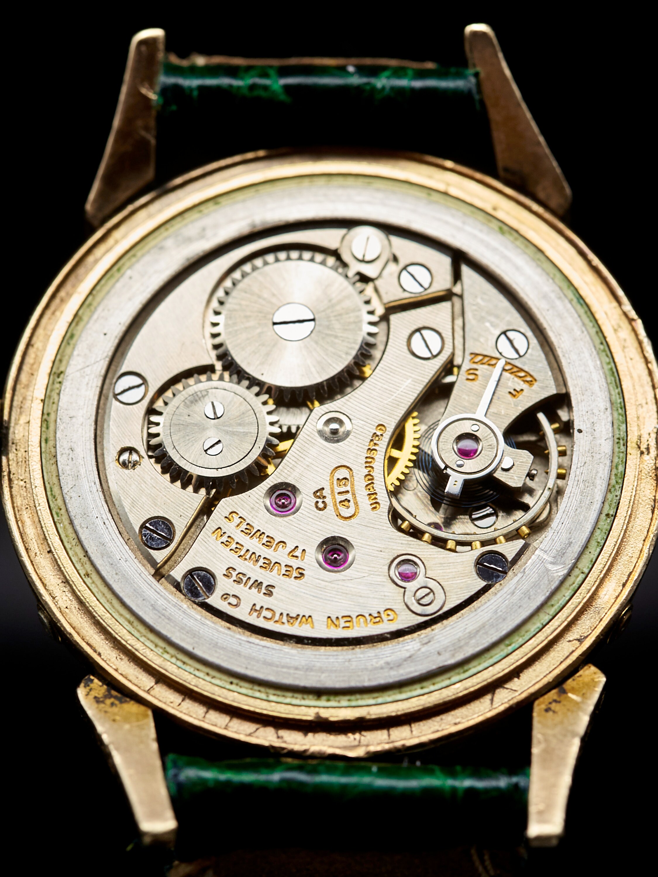 Classic 1950s Mid Century Gruen Unisex Mens Gold Watch | 10k GF Triple ...