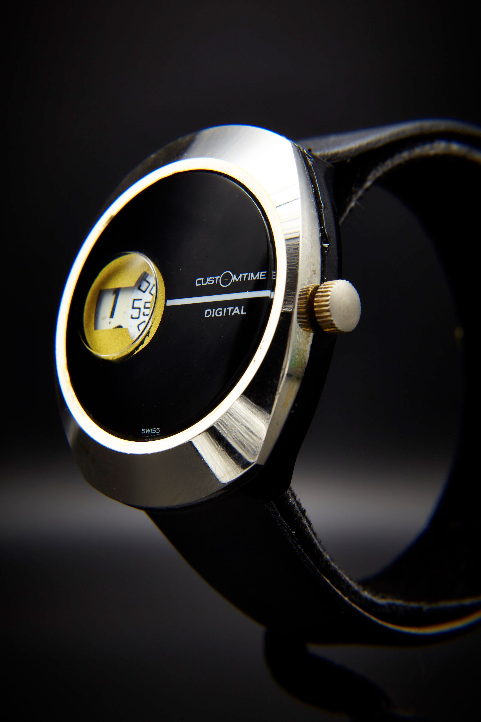 1960s Vintage Space-Age Digital Watch - Mid-Century Mechanical Jump ...
