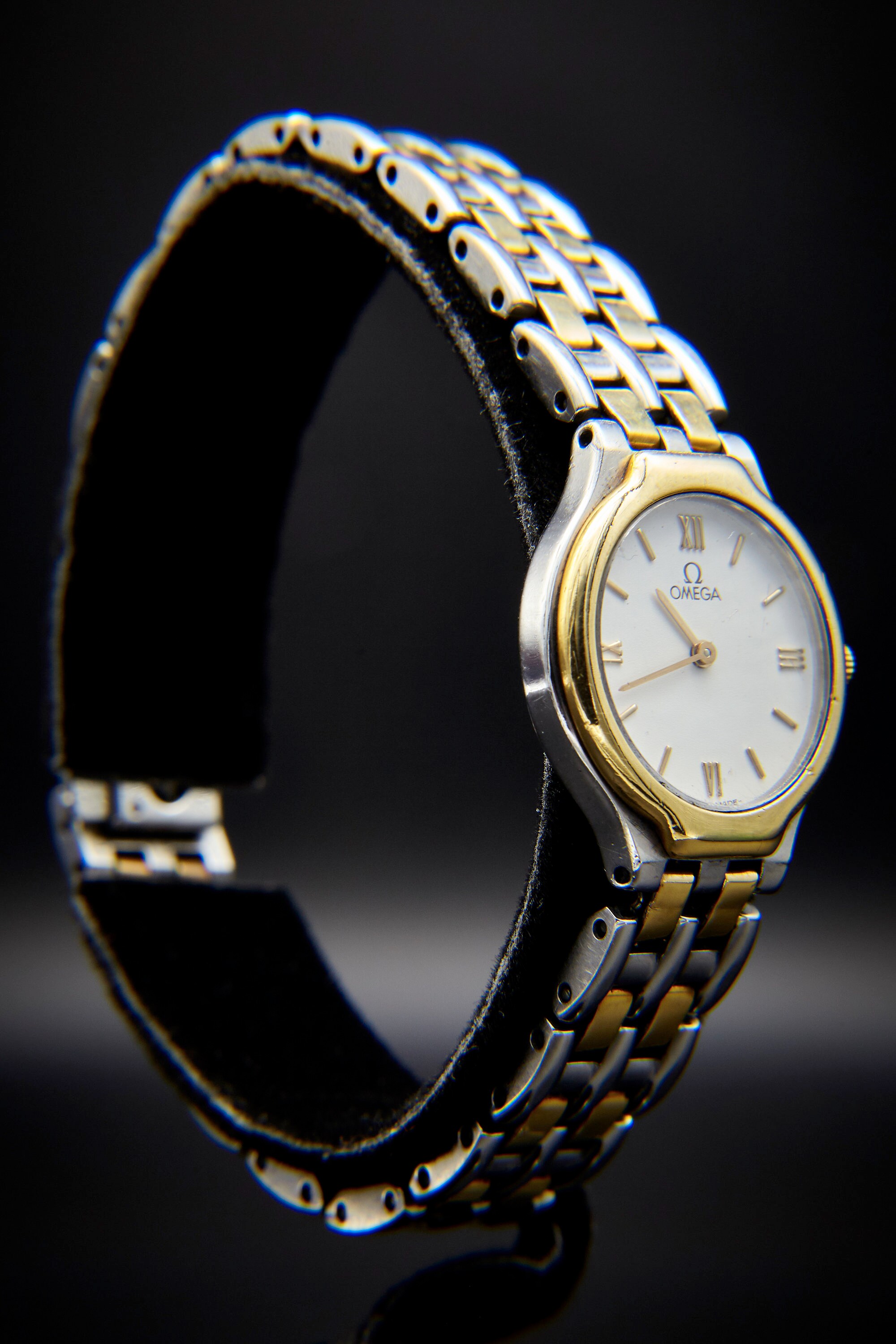 Women's Vintage Omega - 1986 DeVille Two Tone - stainless steel 18k ...