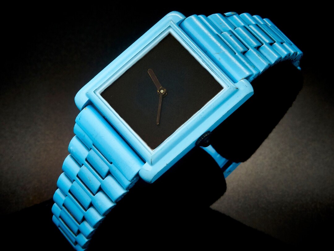1980s Renato Cipullo Sky Blue Stainless Steel Tank Unisex Watch ...
