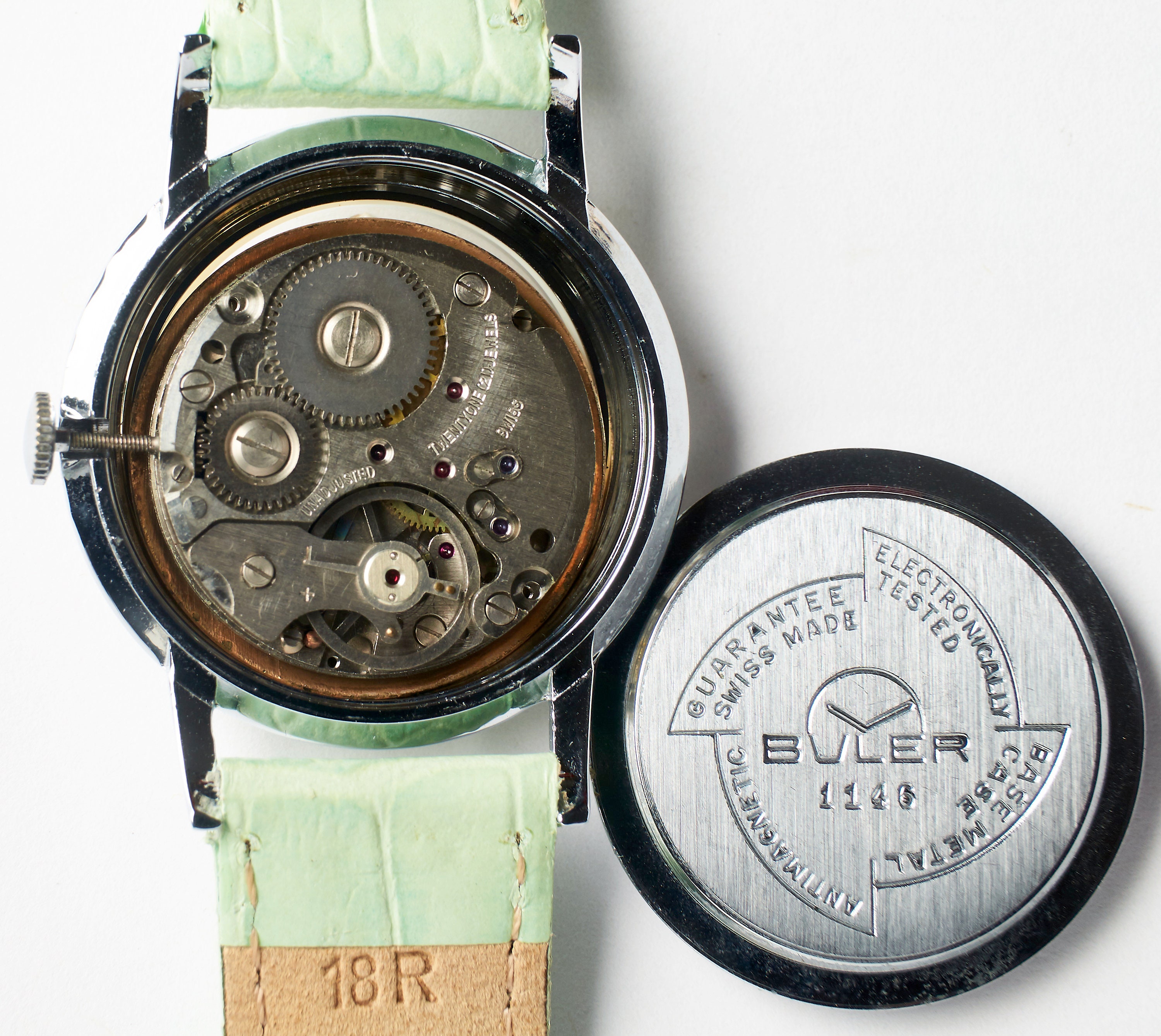 Vintage 1960s Buler mystery dial men's/unisex calendar watch - retro ...