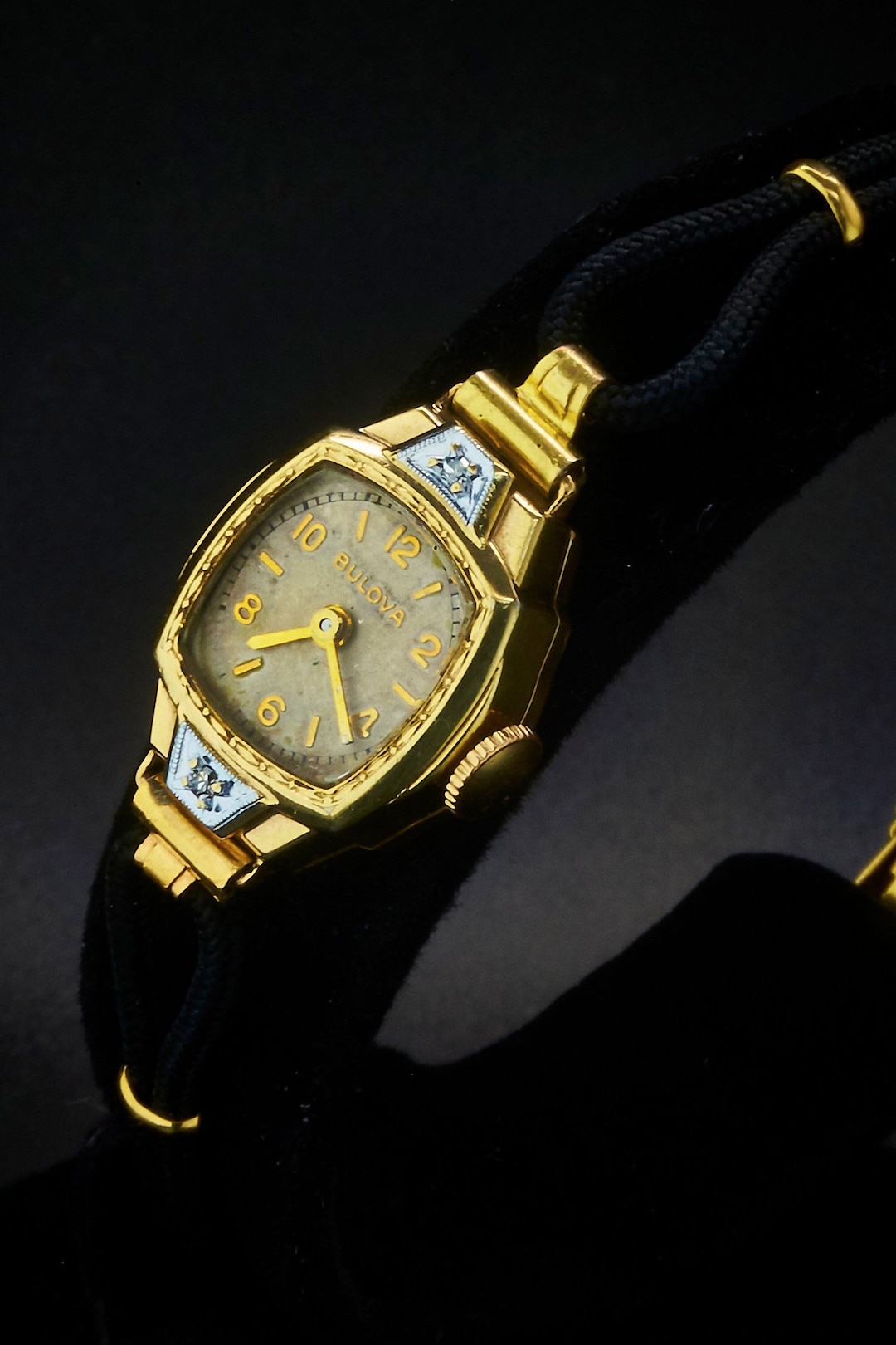 1938 Bulova "lady Bulova D" 10k Yellow Gold Plated Diamond Ladies ...