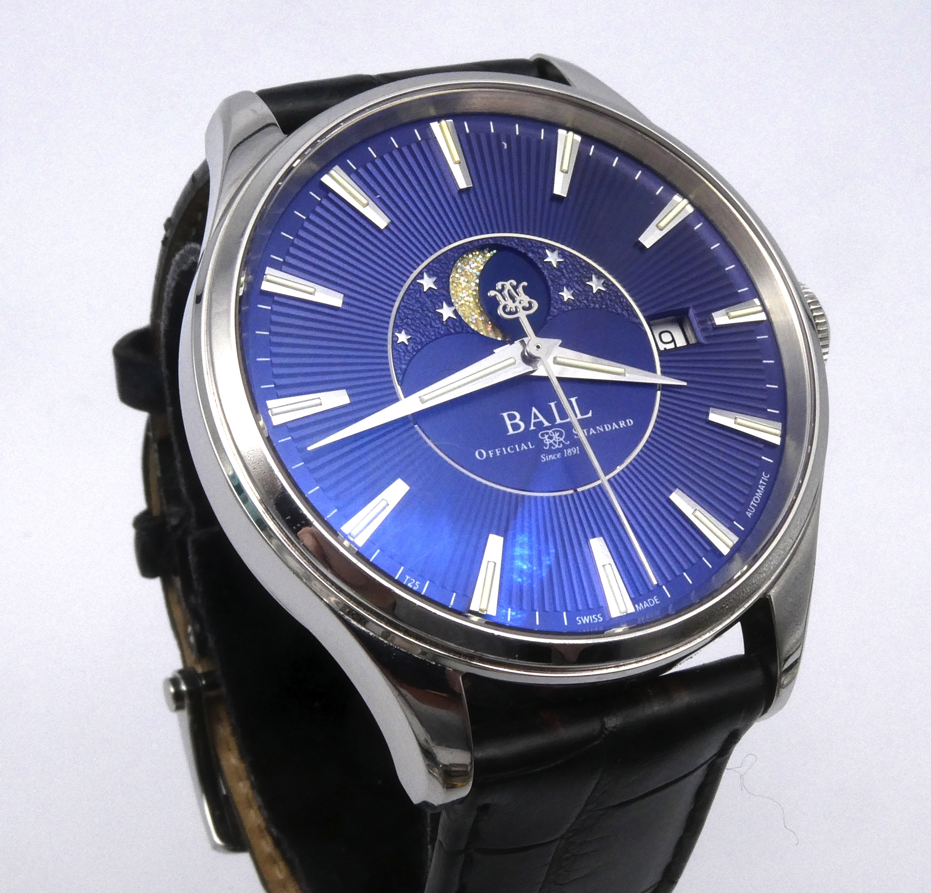 CLASSIC Elegant Men's Moonphase Watch - Ball Trainmaster Automatic ...