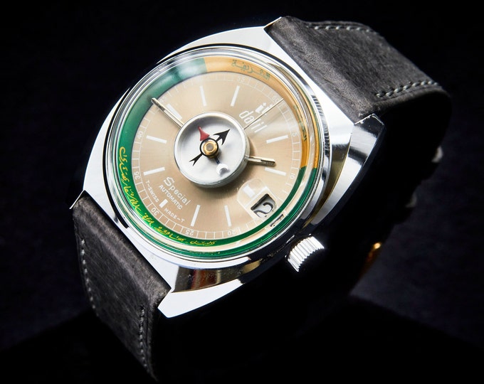 1970s Dalil "monte Carlo" Mechanical Men's Tonneau Compass Vintage ...