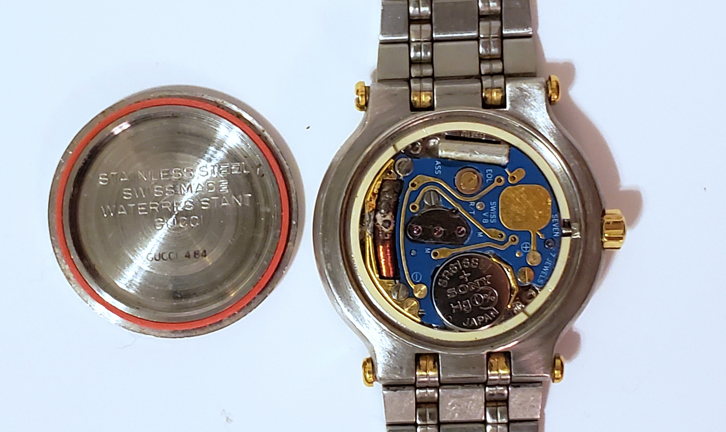 CLASSIC Elegance! Ladies Gucci 9000L watch - stainless steel yellow gold plated - quartz movement