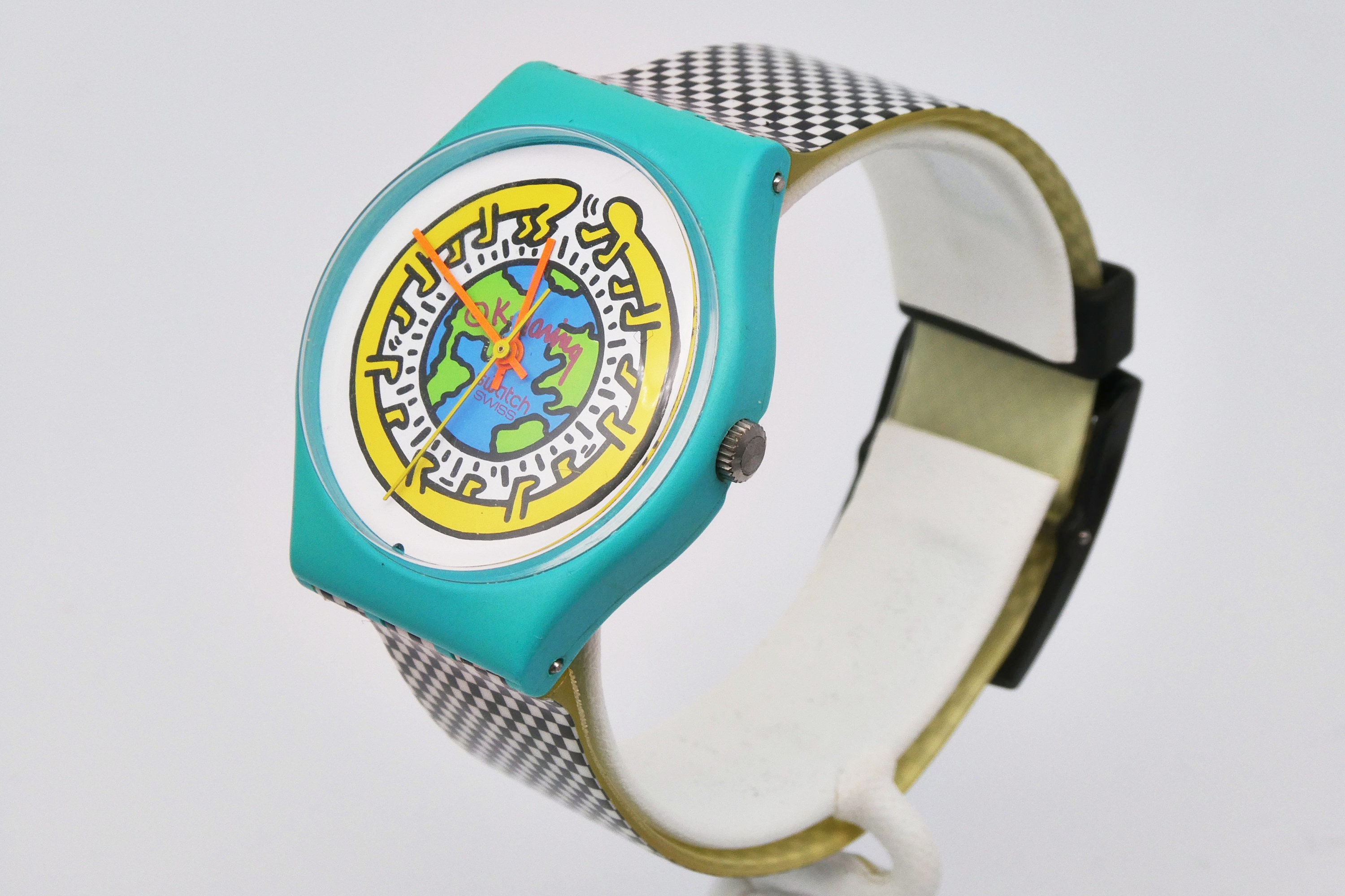 1985 Keith Haring Milles Pattes Swatch - Model GZ103 - Extremely rare ...