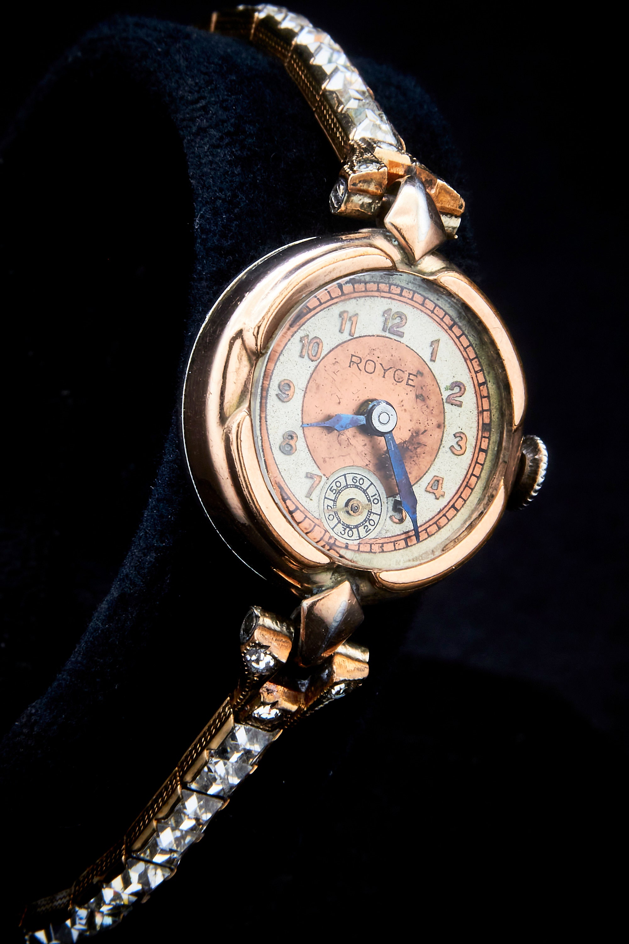 Royce 1940s 14k Rose Gold Plate Cocktail Watch • Round Two-tone Copper ...
