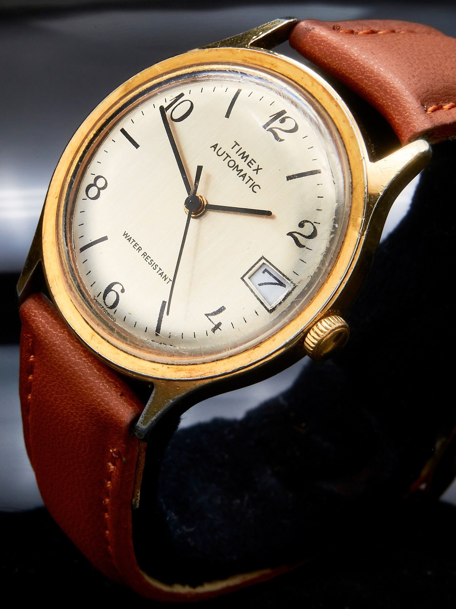 Classic 1960s Timex Automatic Men's Mechanical Gold Tone Tonneau Watch ...