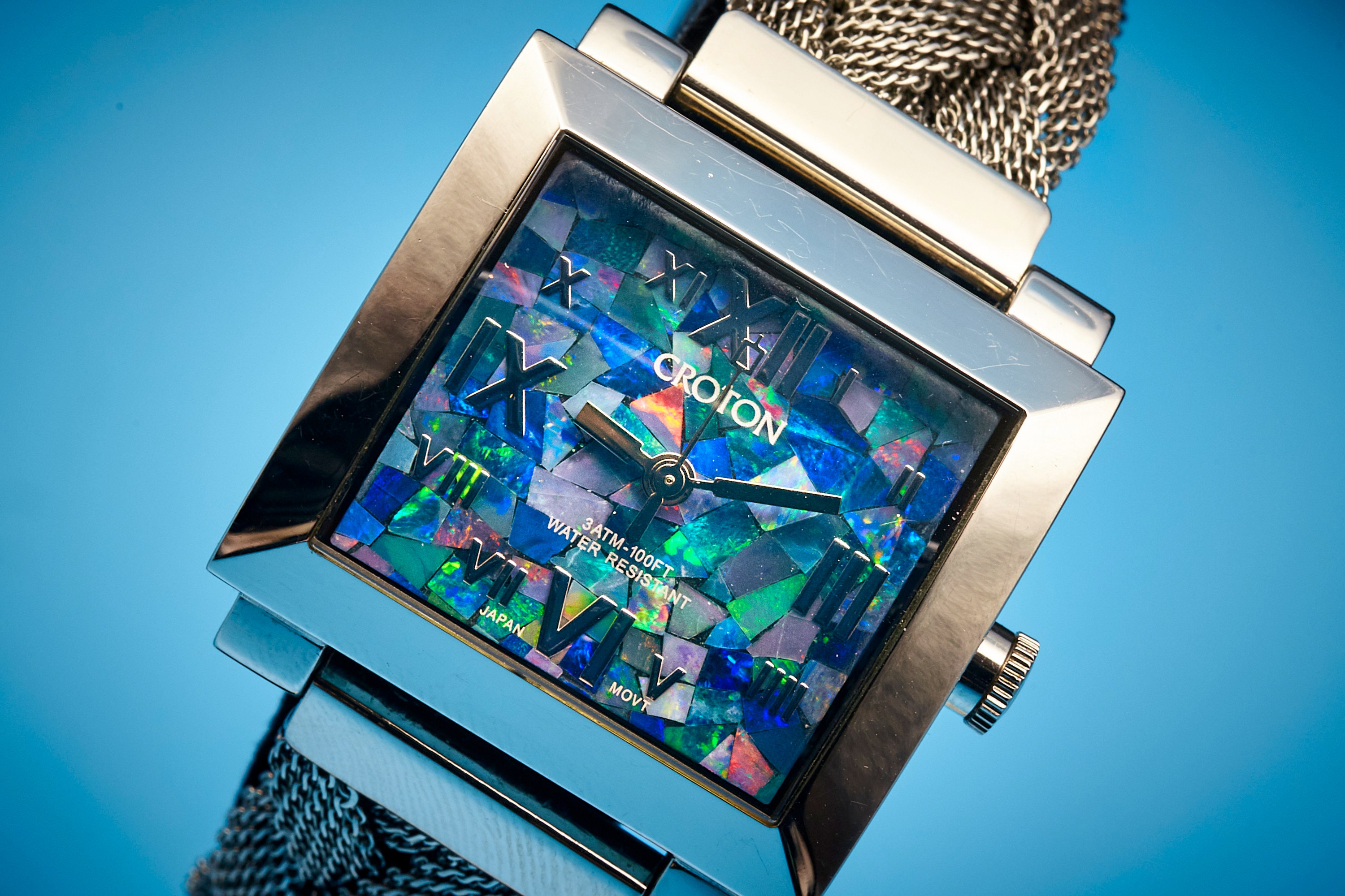 Intriguing 90s Croton stone dial unisex wristwatch - serviced warranty ...