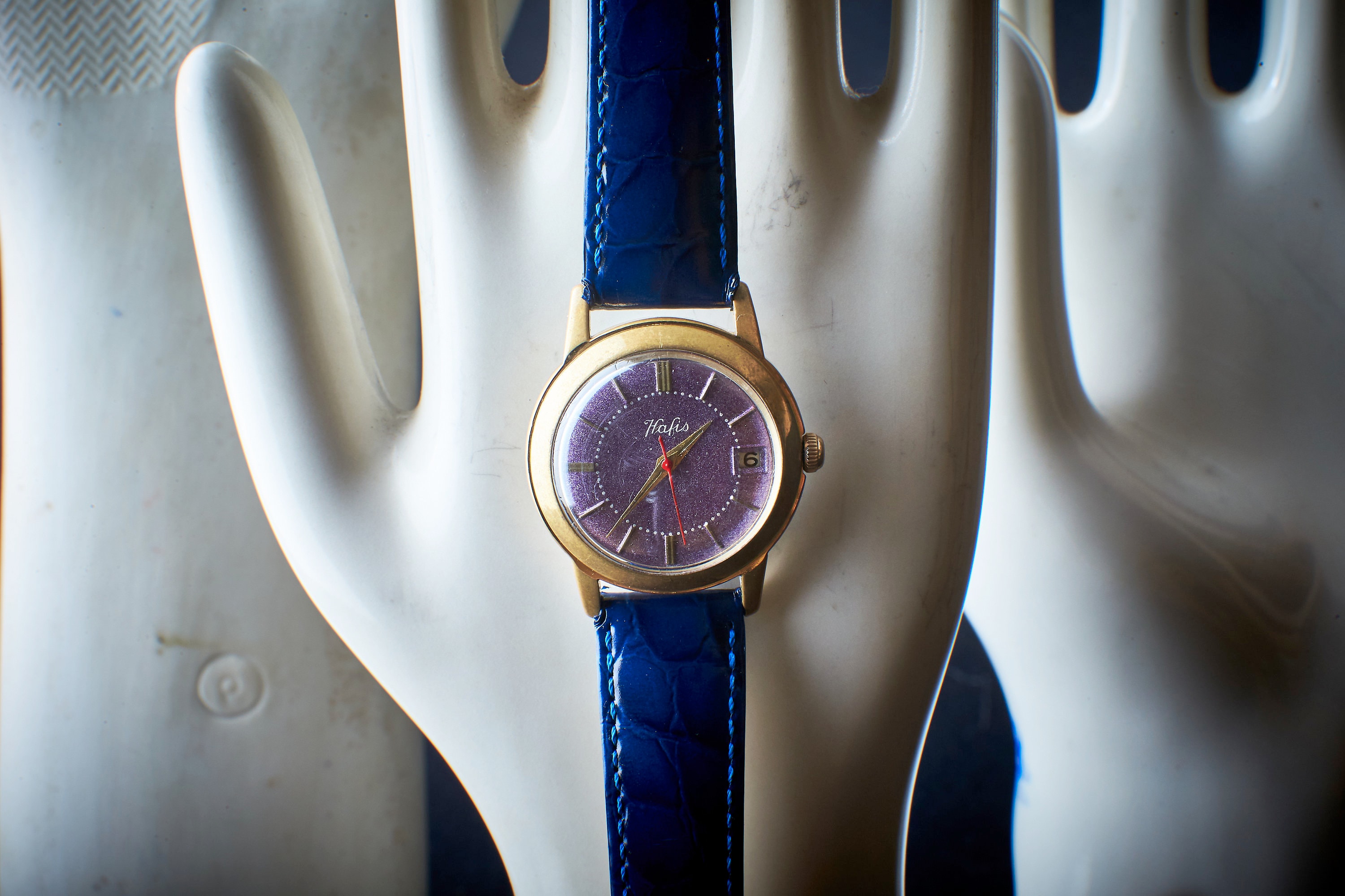 Antique Unisex Watch | Mid-Century Modern Men's Vintage Watch | Purple ...