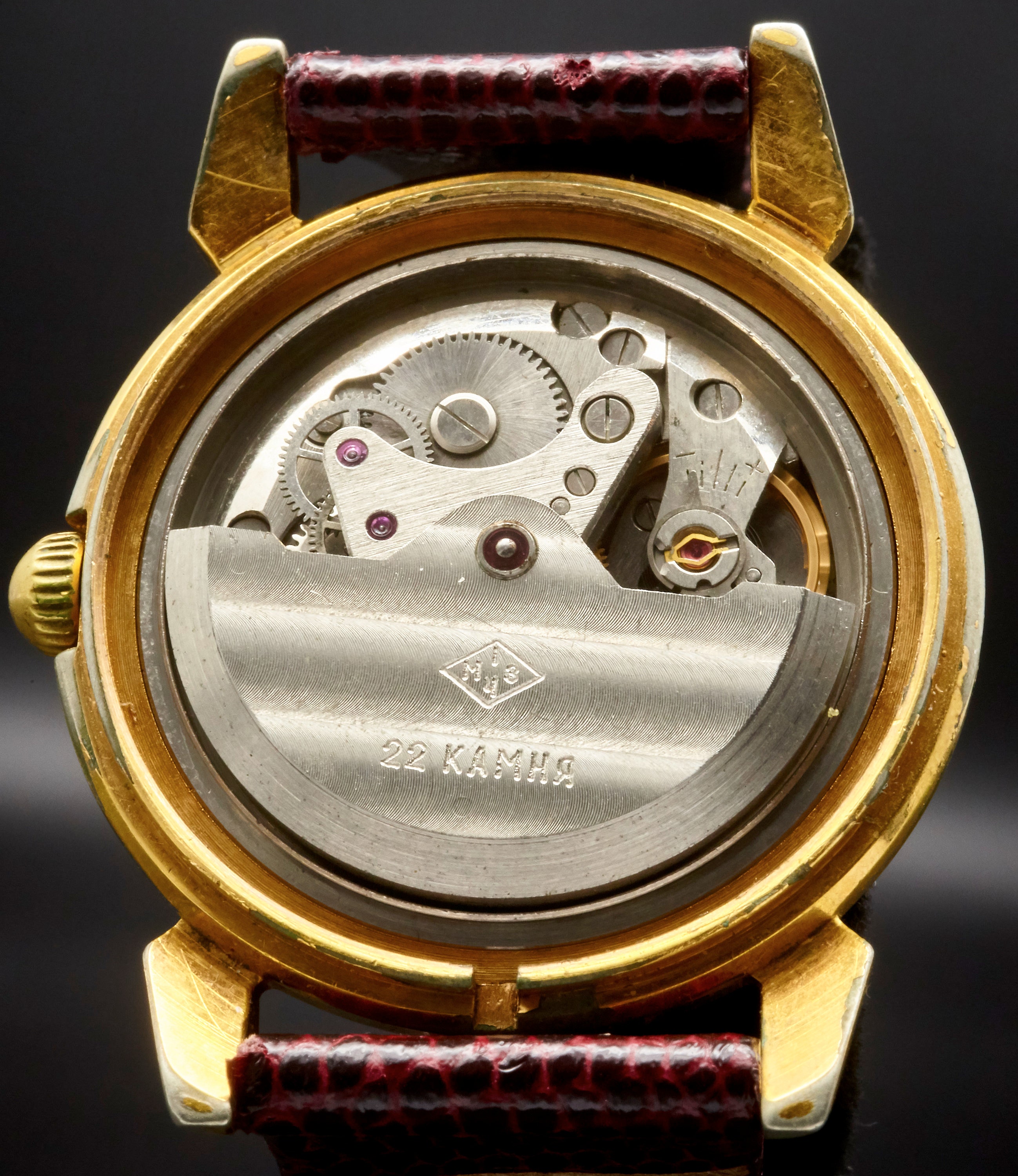 Post-WWII Soviet Era Watch - 1950s Poljot Rodina with gold mesh pattern ...