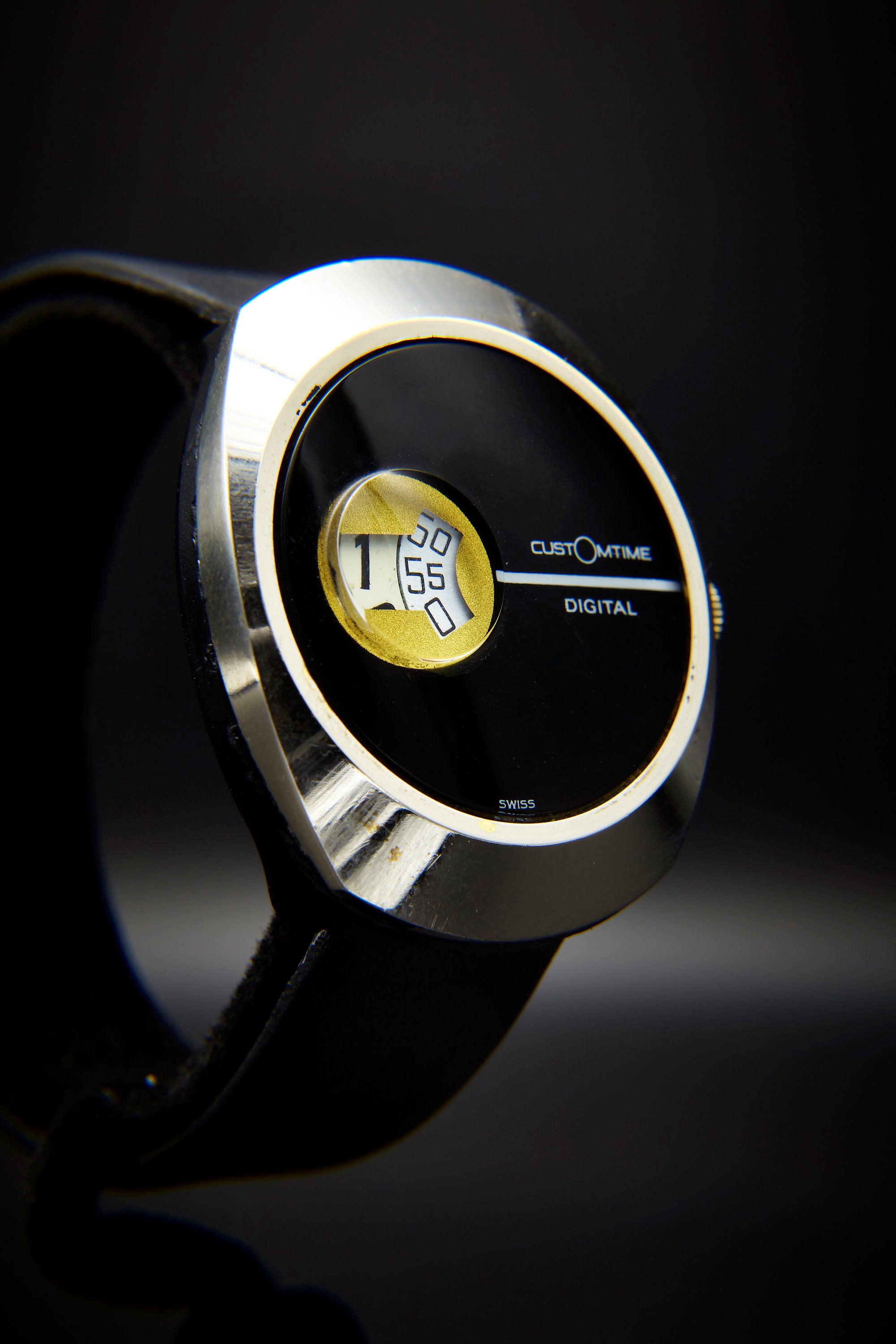 1960s Vintage Space-Age Digital Watch - Mid-Century Mechanical Jump ...