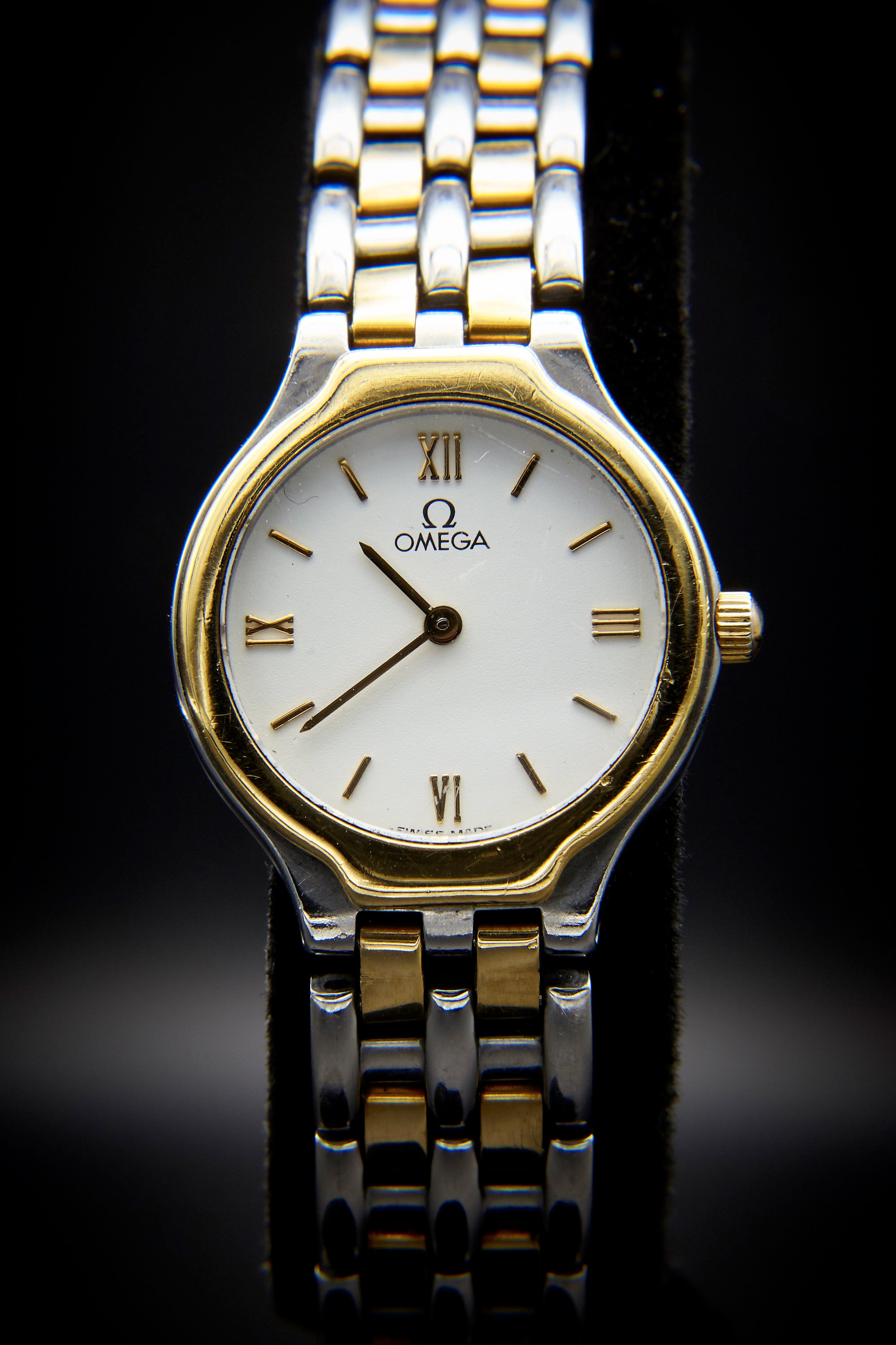 Women's Vintage Omega - 1986 DeVille Two Tone - stainless steel 18k ...