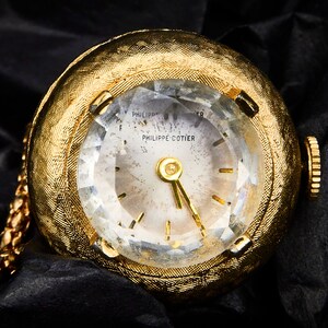 1960s Philippe Cotier Teardrop Shape Pendant, Sparkling Faux Diamond ...