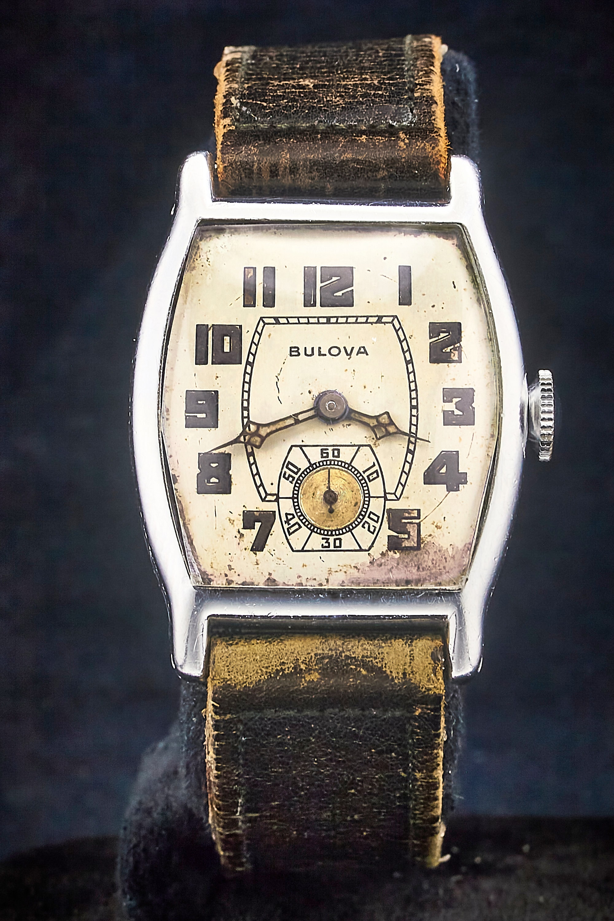 Vintage 1929 Bulova Governor Men's Tonneau Watch • 10k White Gold ...