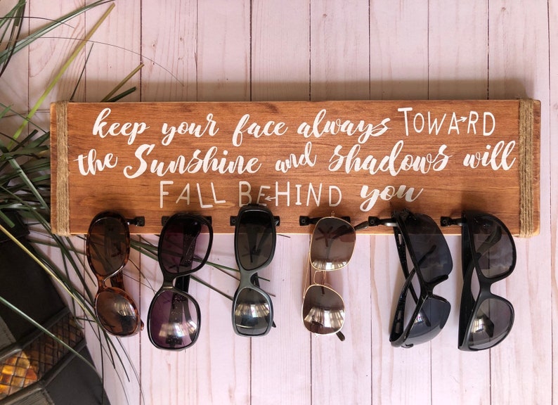 Sunglasses Wood Wall Sign Organizer | Etsy