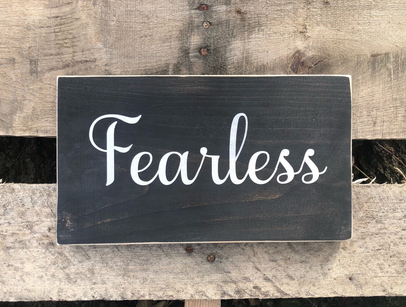 Home & Living inspirational wood wall sign Fearless Signs Wall Décor ...