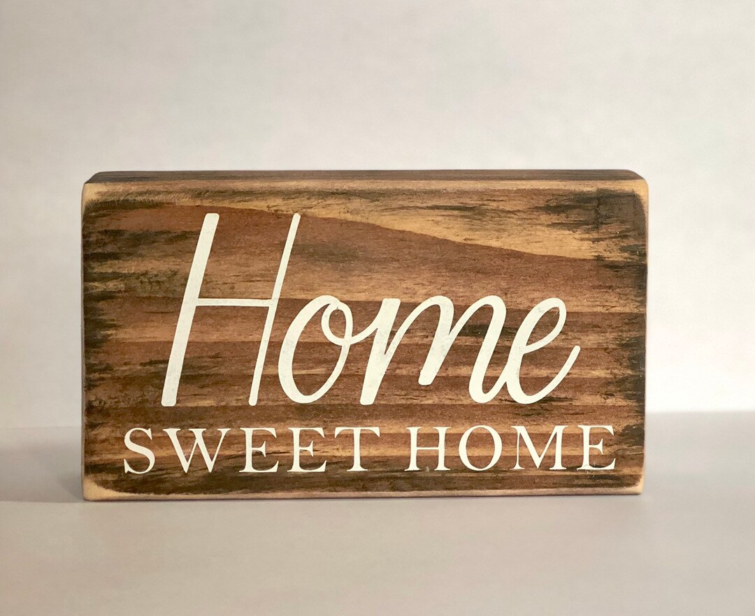 Home Sweet Home, Mini Wood Sign Shelf Decor - Etsy