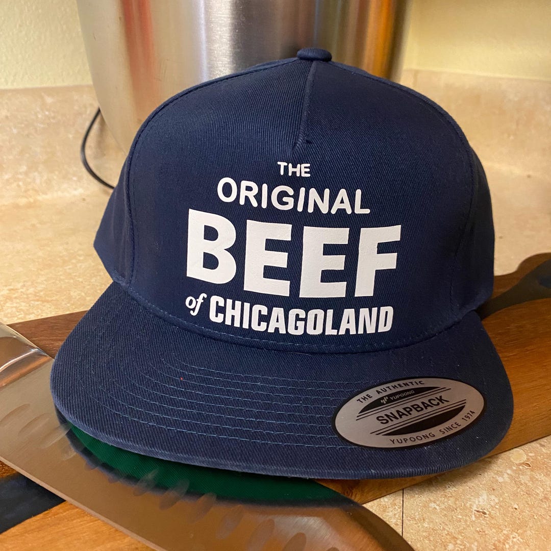 The Bear Original Beef of Chicagoland Snapback Hat (navy Blue) - Etsy