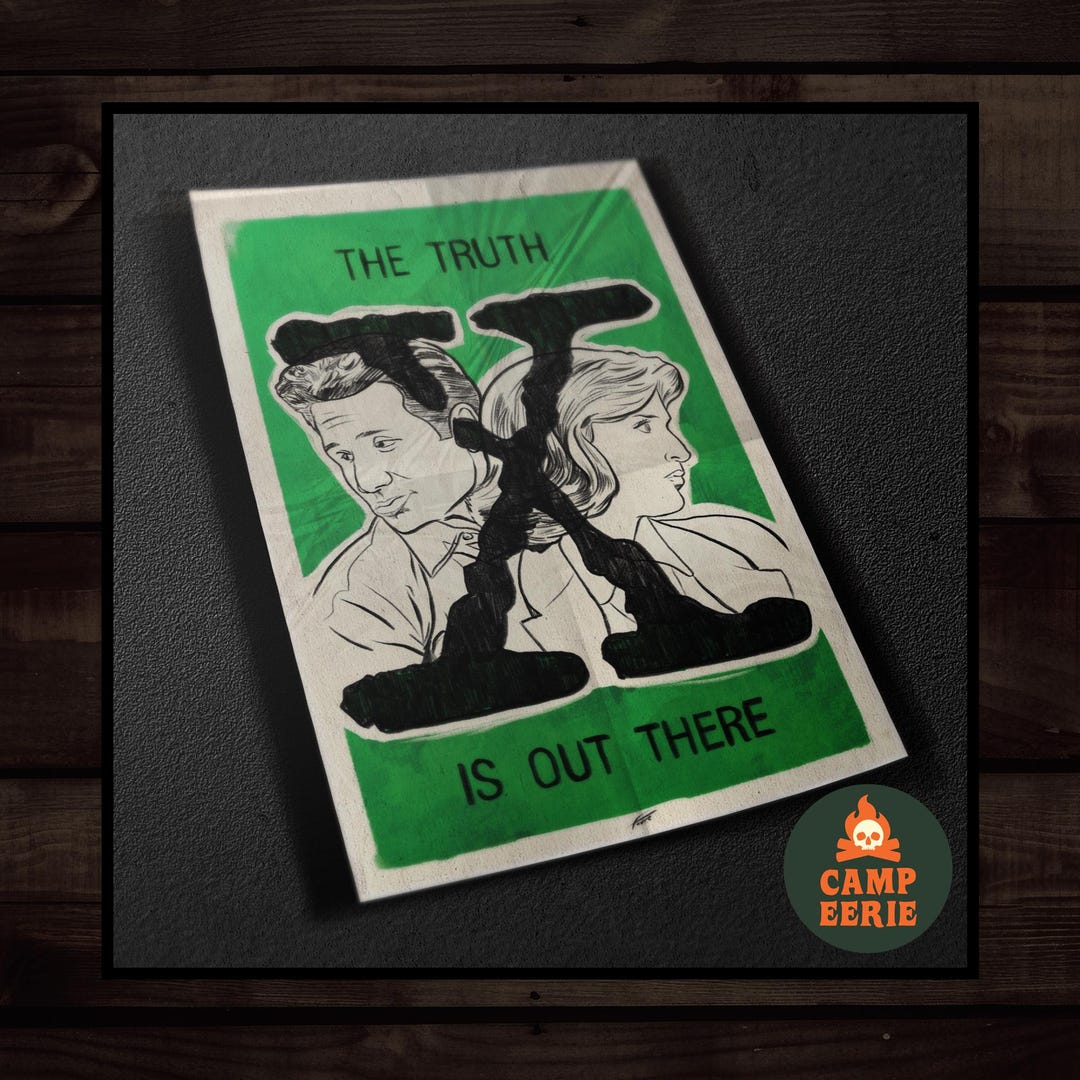 The X-files Art Print - 11x17 Inch Sci-fi TV Poster - Mulder and Scully ...