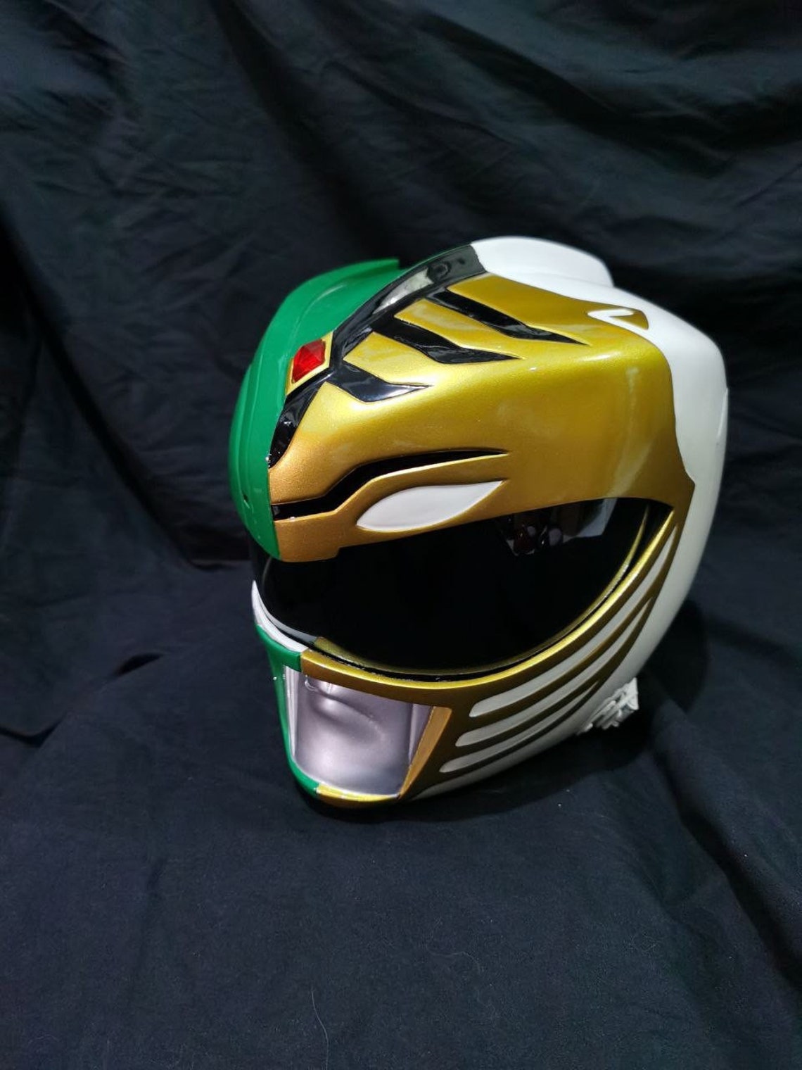 Two Face Green White Ranger Custom Helmet - Etsy