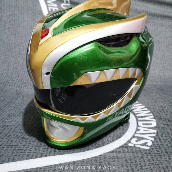 Green Ranger Motorcycle Helmet - Etsy