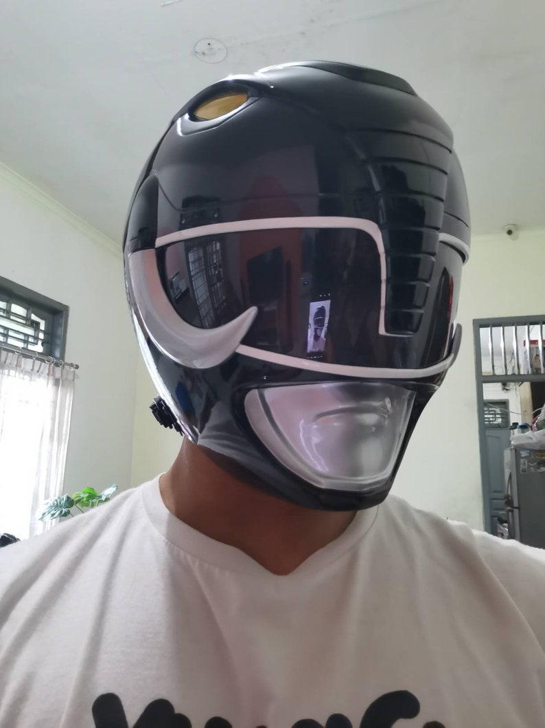 Black Ranger MMPR / Mastodon Sentries Helmet - Etsy