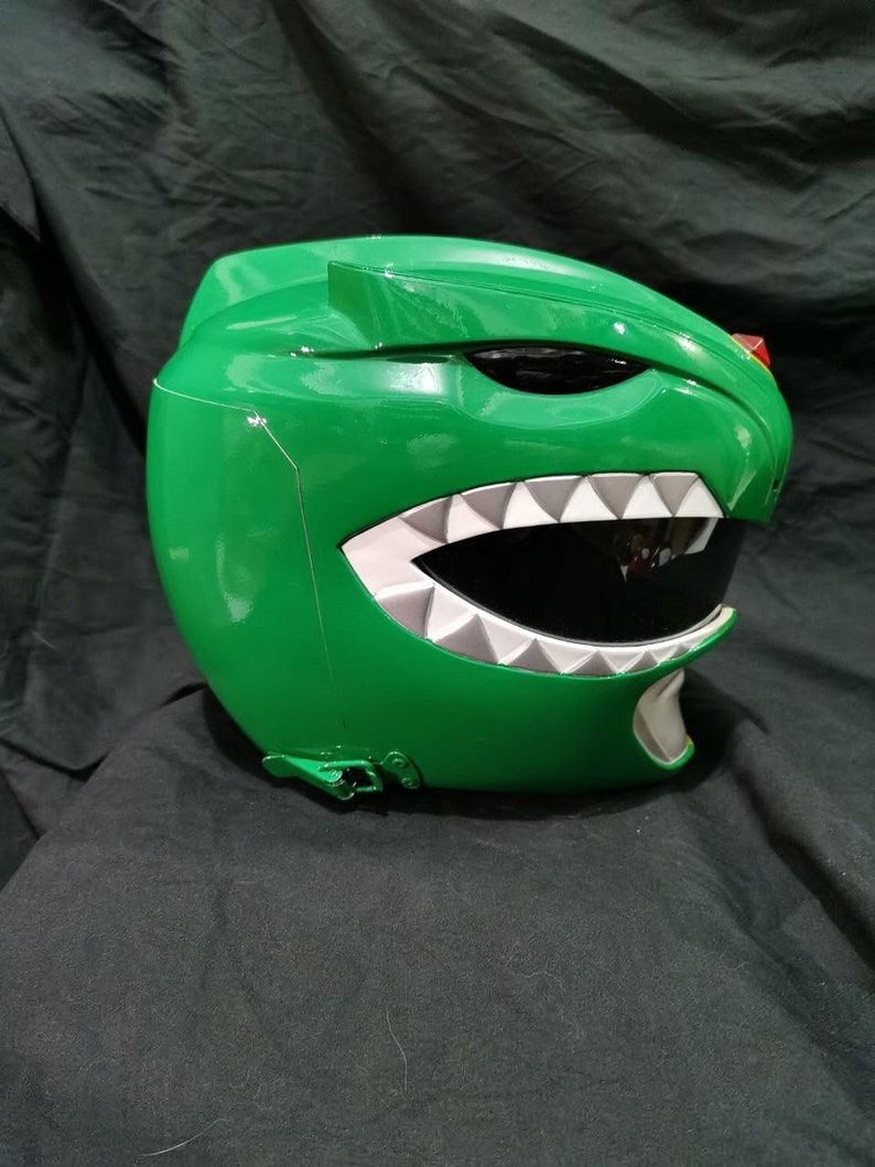Two Face Green White Ranger Custom Helmet - Etsy