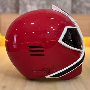 Power Rangers Red Samurai Helmet / Red Samurai Sentai Shinkenger Helmet ...