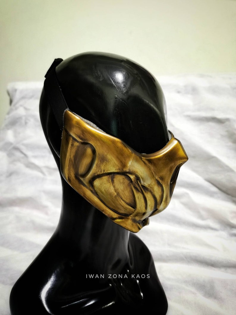 Scorpion Battle Damage Mortal Kombat Mask | Etsy