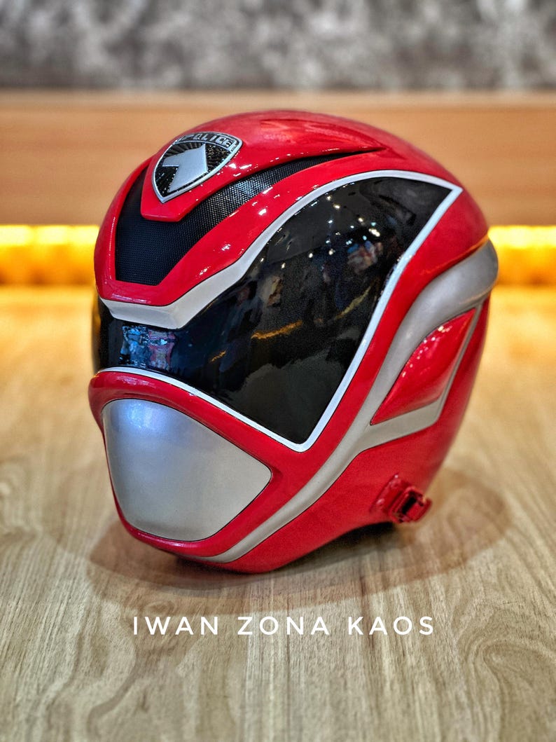 Spd Red Ranger Helmet - Etsy