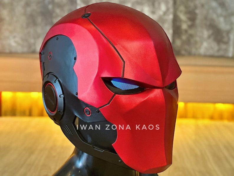 New Red Hood Ronin Helmet Halloween Costume Props - Etsy
