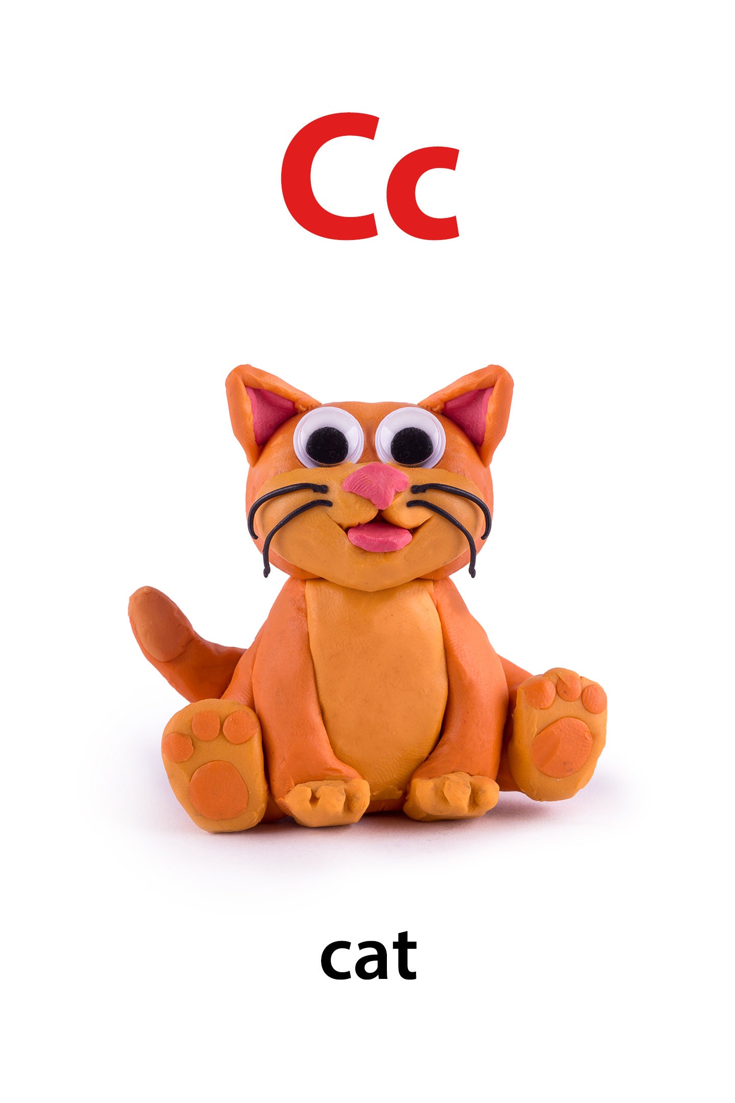 Animal, Alphabet, Flash Cards, ABC, Clay Figures, English, Wall Decor ...