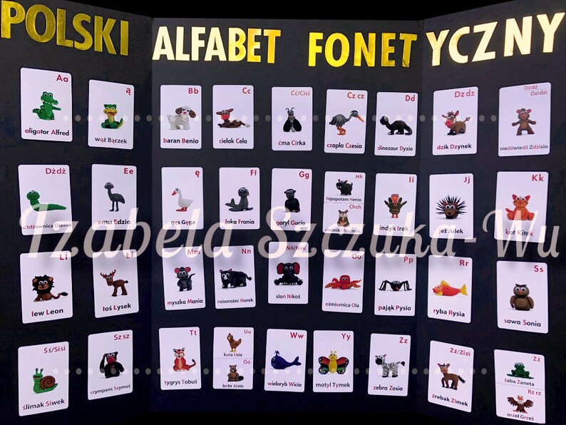 Polish Alphabet Flash Cards - 4x6 - Etsy