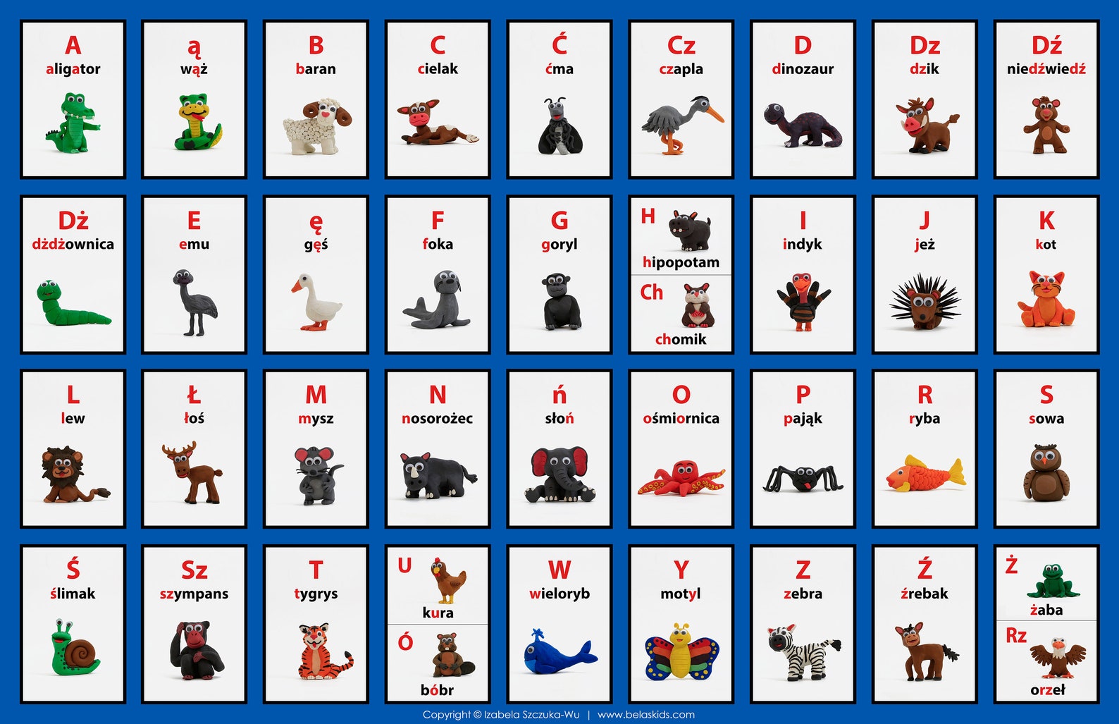 Sets de table, alphabet polonais, animaux, - Etsy France
