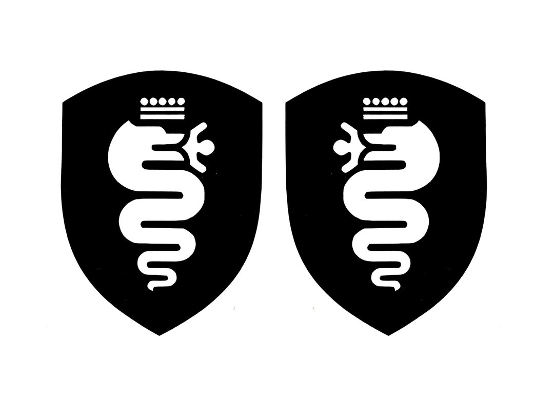 Alfa Romeo Biscione Badge Decals set of 2 - Etsy
