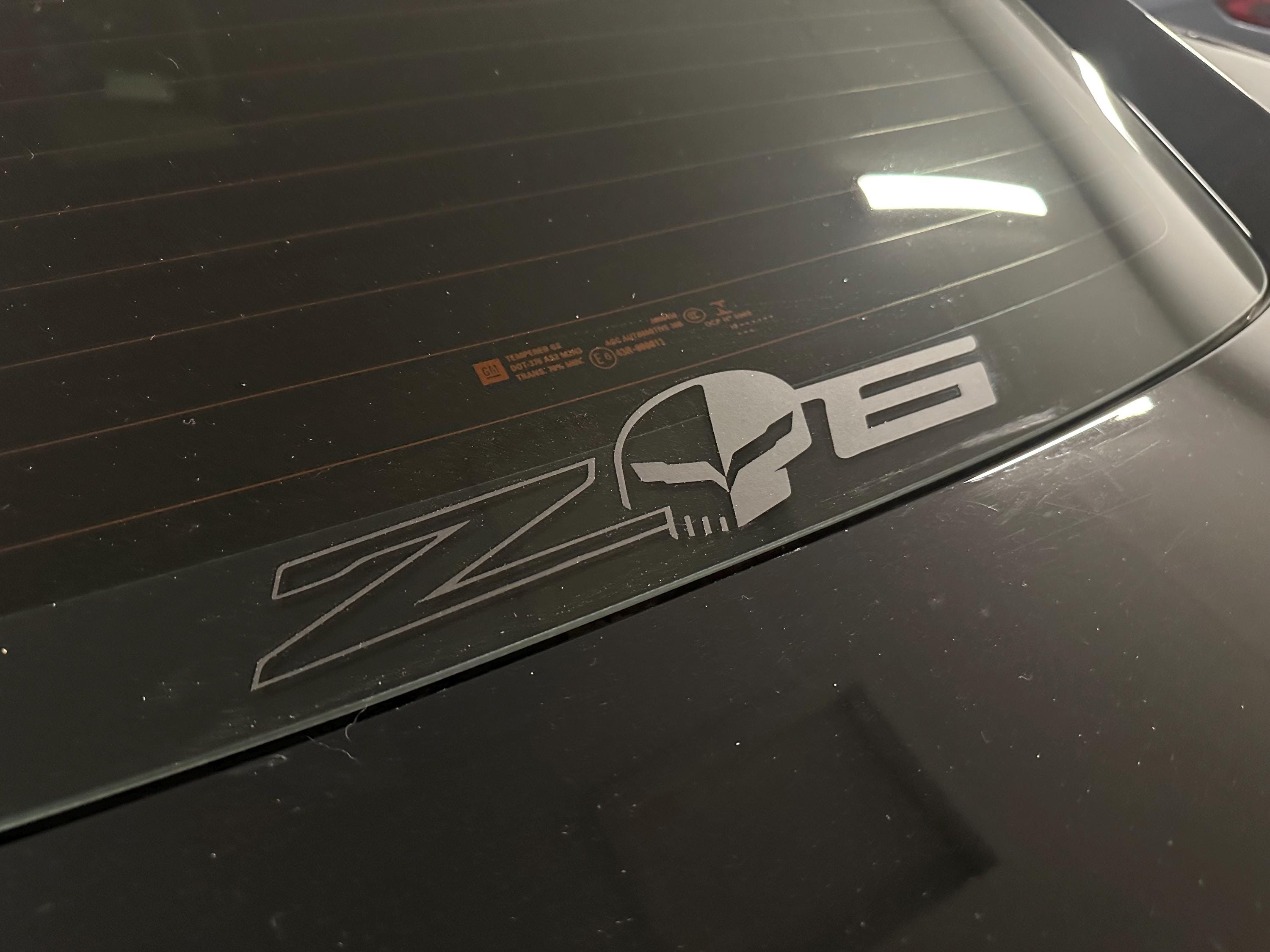 Corvette C7 Z06 Logo Punisher Skull Decal Stickers - Etsy