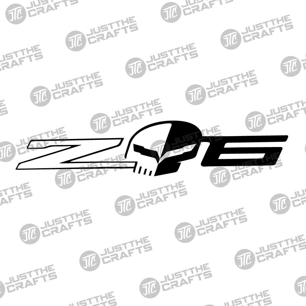 Corvette C7 Z06 Logo Punisher Skull Decal Stickers - Etsy