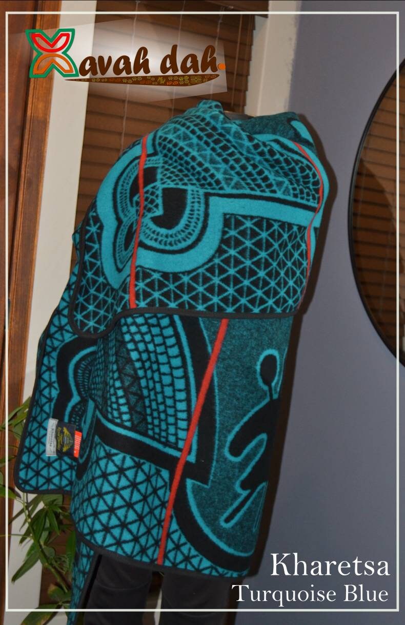 Basotho Blanket - Kharetsa (turquoise Blue) - Etsy