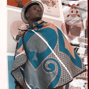 Basotho Blanket - Poncho-shawl (green) - Etsy